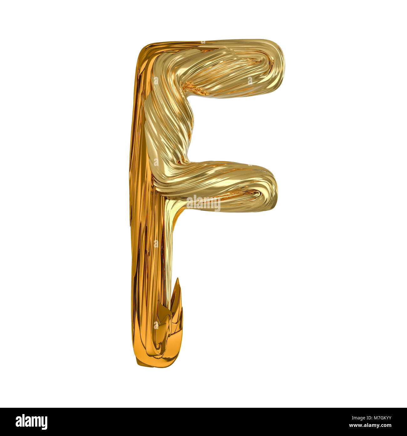 Image of gold color alphabet isolated on white. 3D rendering Stock ...