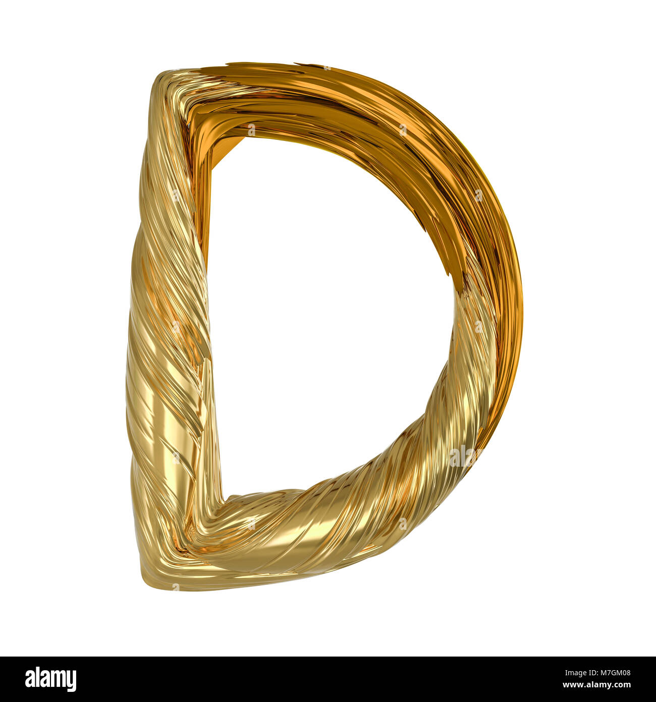 Image of gold color alphabet isolated on white. 3D rendering Stock ...