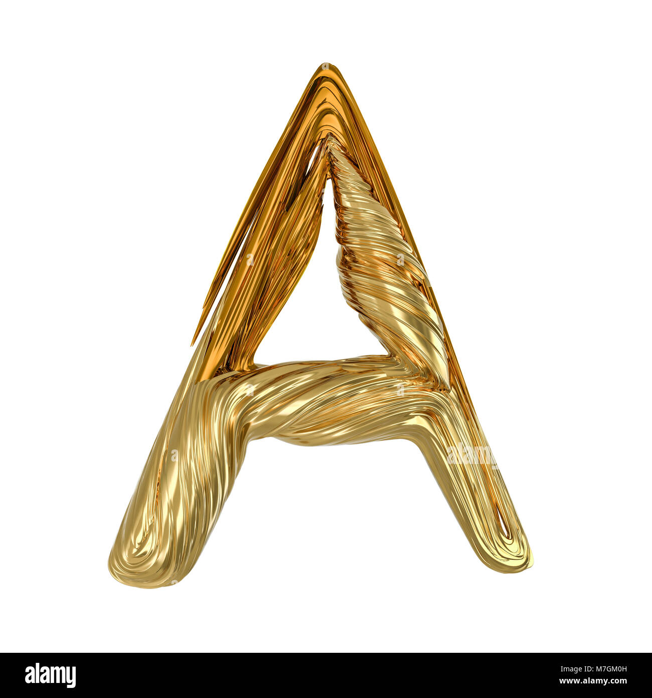 Gold letter a font hi-res stock photography and images - Alamy