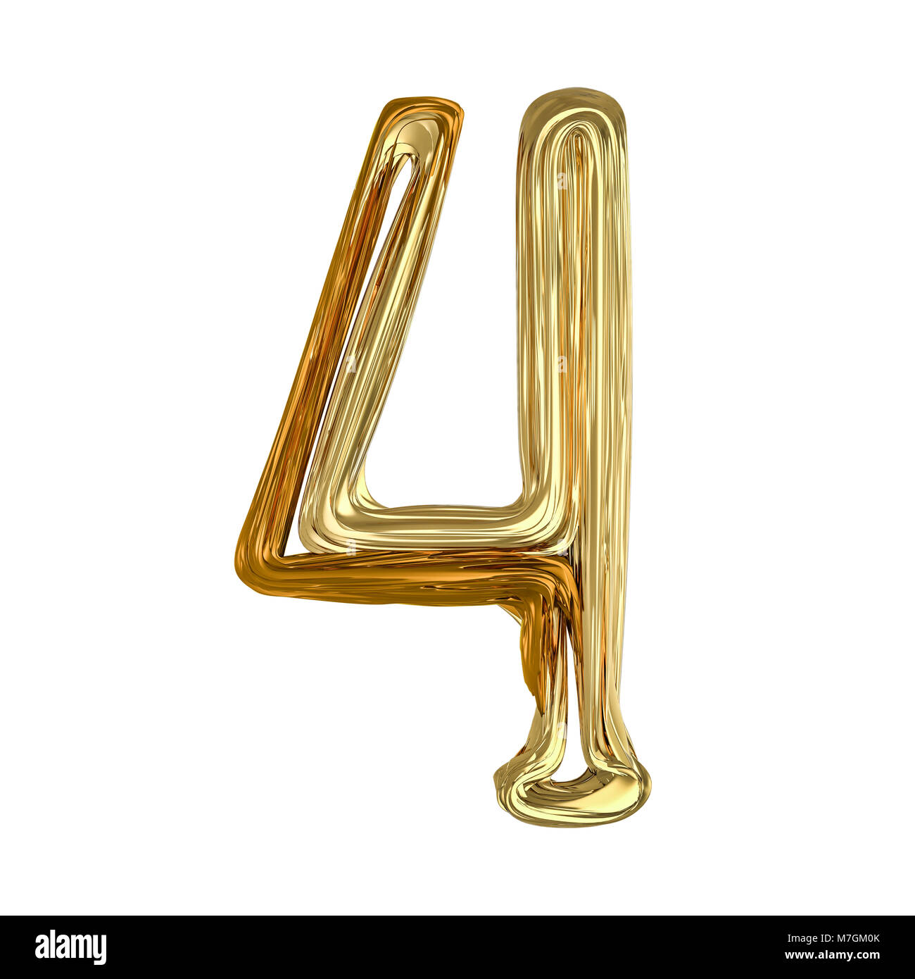Image of gold color alphabet isolated on white. 3D rendering Stock ...