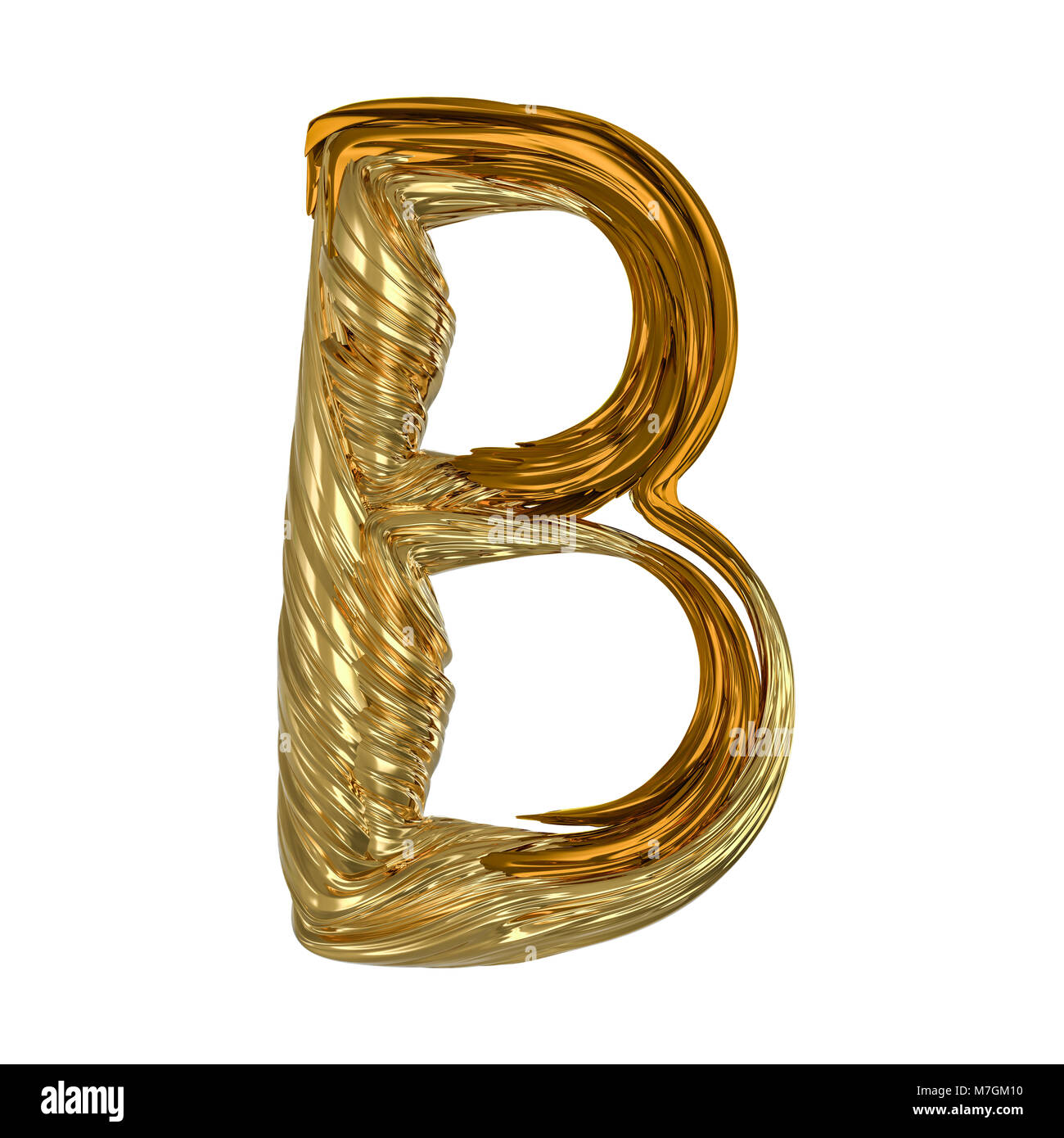 Image of gold color alphabet isolated on white. 3D rendering Stock ...