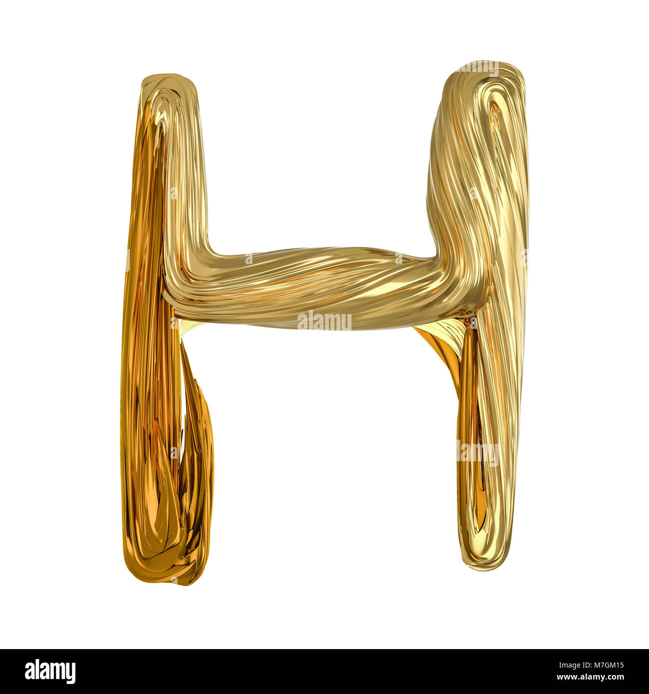 Image of gold color alphabet isolated on white. 3D rendering Stock ...