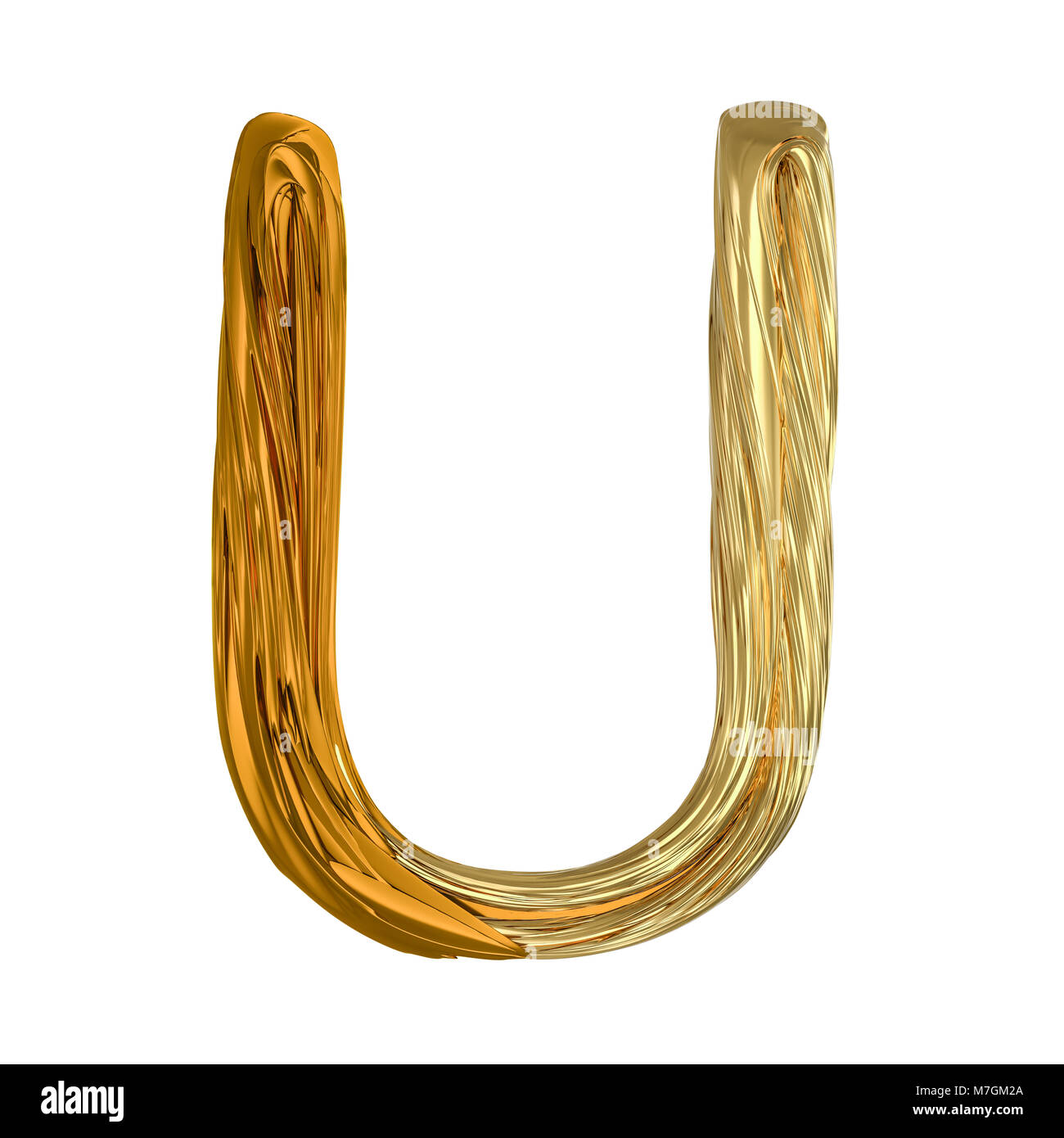 Image of gold color alphabet isolated on white. 3D rendering Stock ...