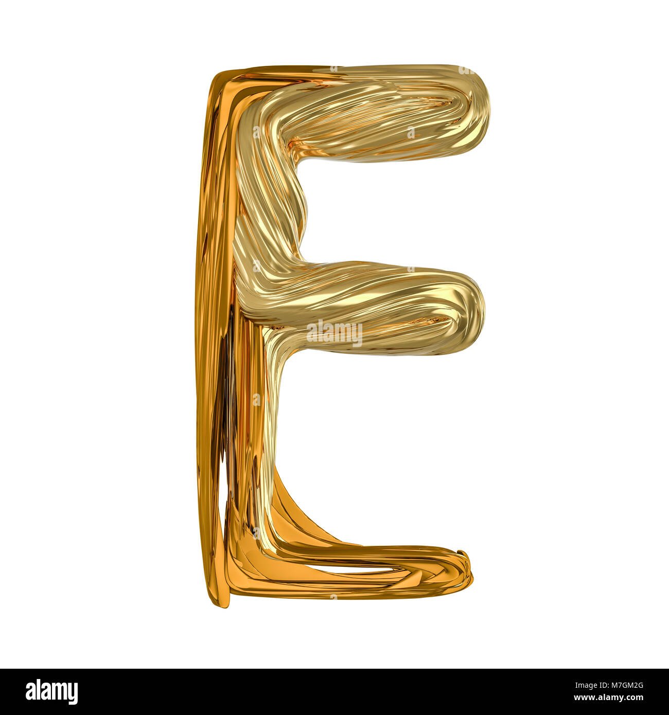 Image of gold color alphabet isolated on white. 3D rendering Stock ...