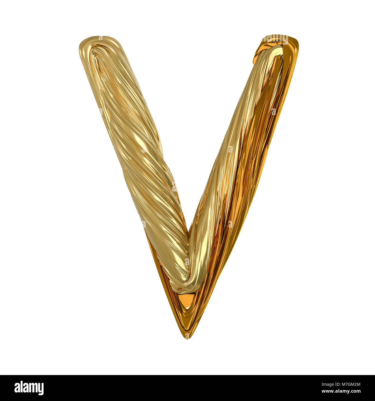 Image of gold color alphabet isolated on white. 3D rendering Stock ...