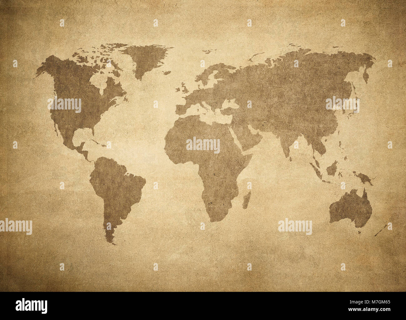 grunge map of the world Stock Photo - Alamy