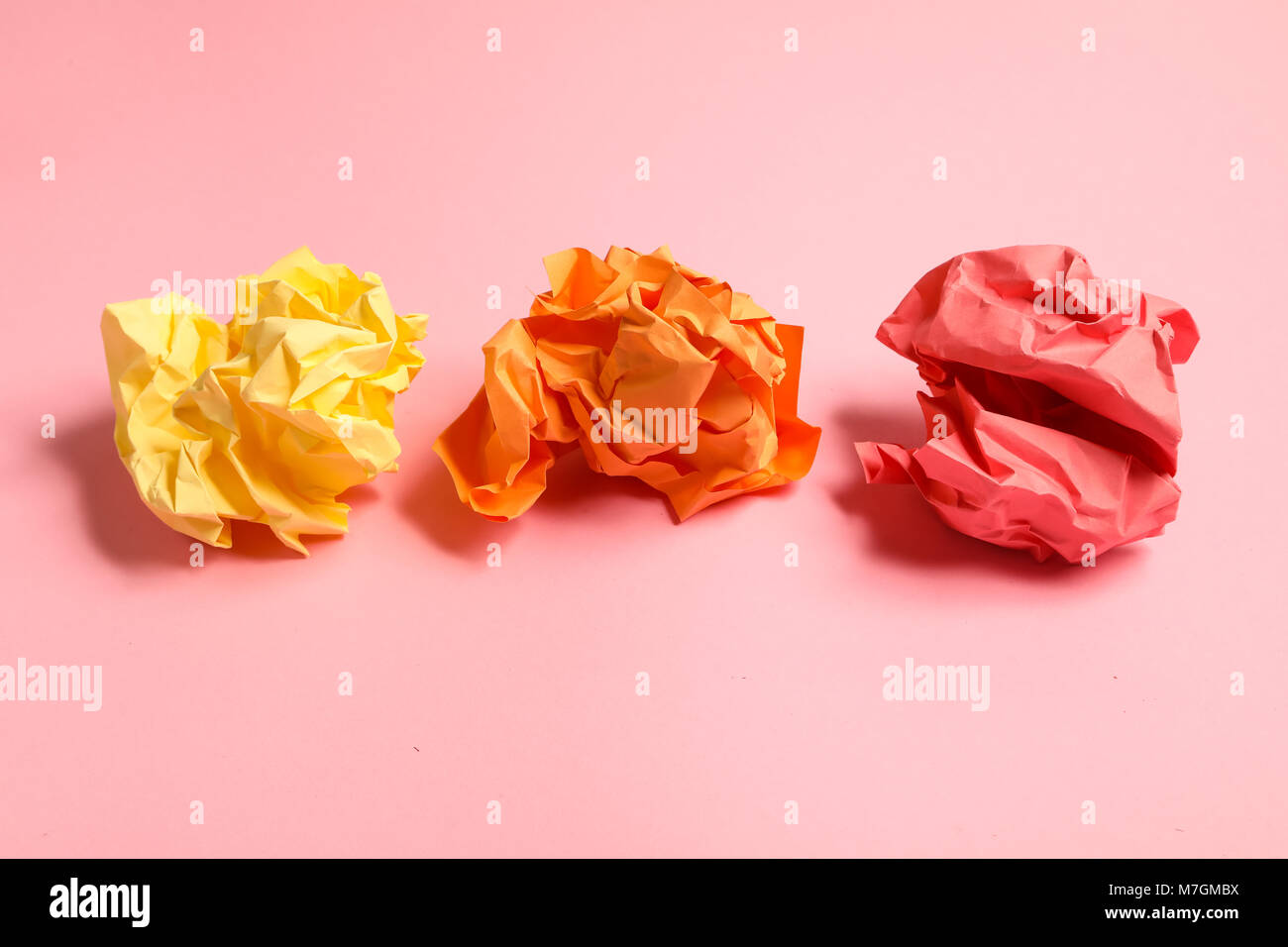 Crumpled paper balls Stock Photo - Alamy