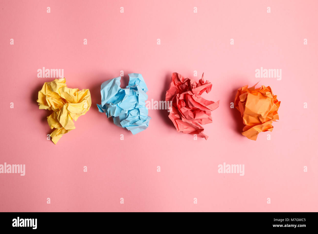 Crumpled paper balls Stock Photo - Alamy