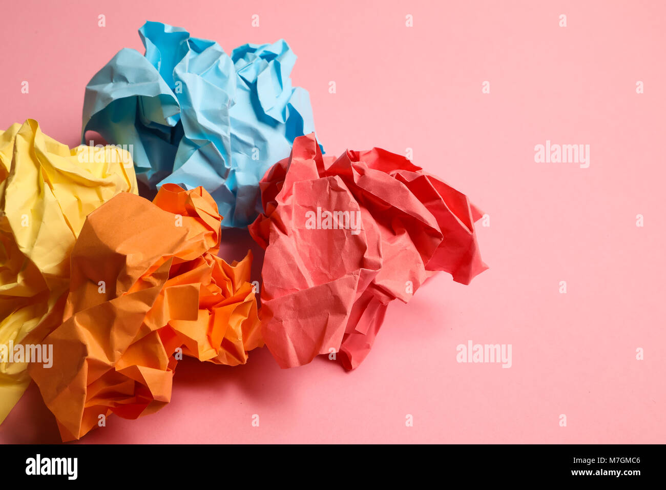 Crumpled paper balls Stock Photo - Alamy