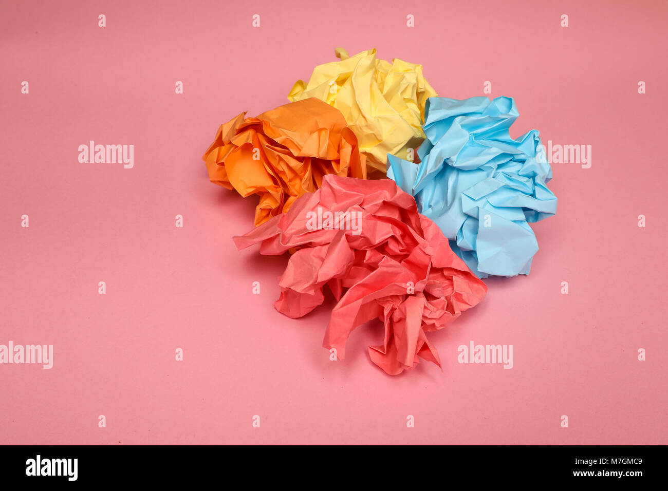 Crumpled paper balls Stock Photo - Alamy