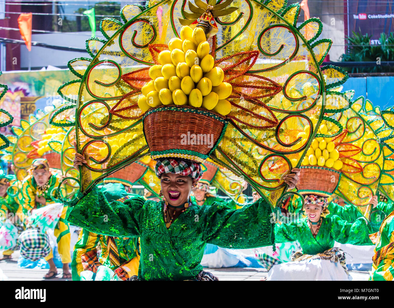 Participants in the Dinagyang Festival in Iloilo Philippines Stock ...