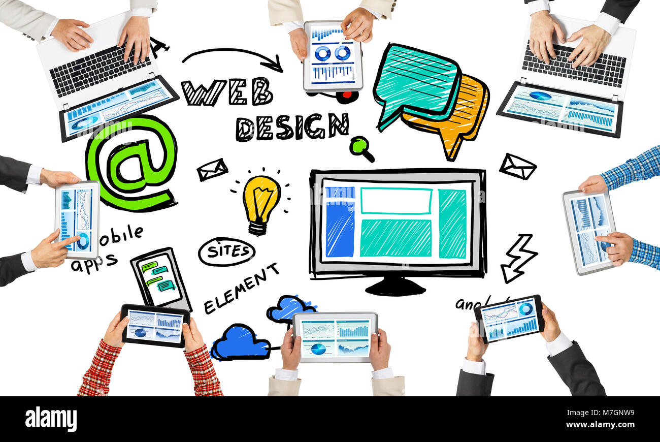Many people using smart devices hi-res stock photography and images - Alamy