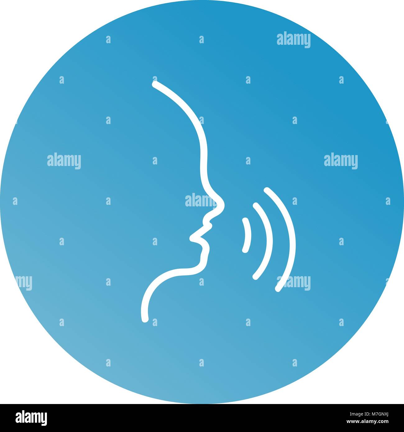 Speaking man line icon Stock Vector Image & Art - Alamy