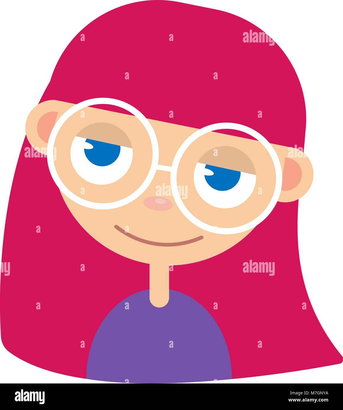 Happy positive girl in Stock Vector Images - Alamy