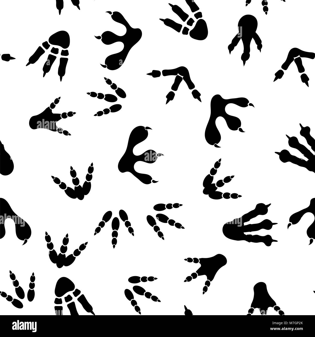 Set of Different Prints. Seamless Pattern Stock Photo - Alamy