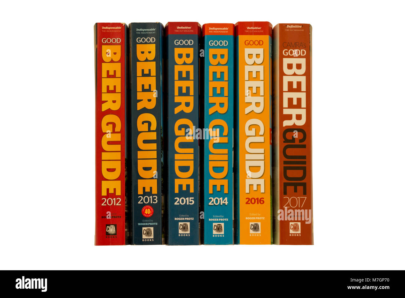 Good Beer Guides 2012 - 2017 Stock Photo - Alamy