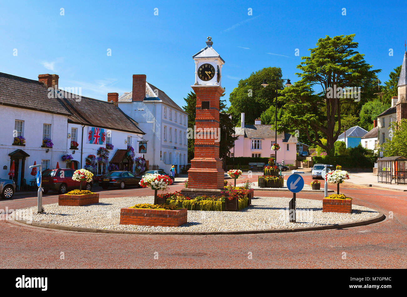 Clock Tower, Twyn Square, Usk, Monmouthshire, Wales, UK Stock Photo - Alamy