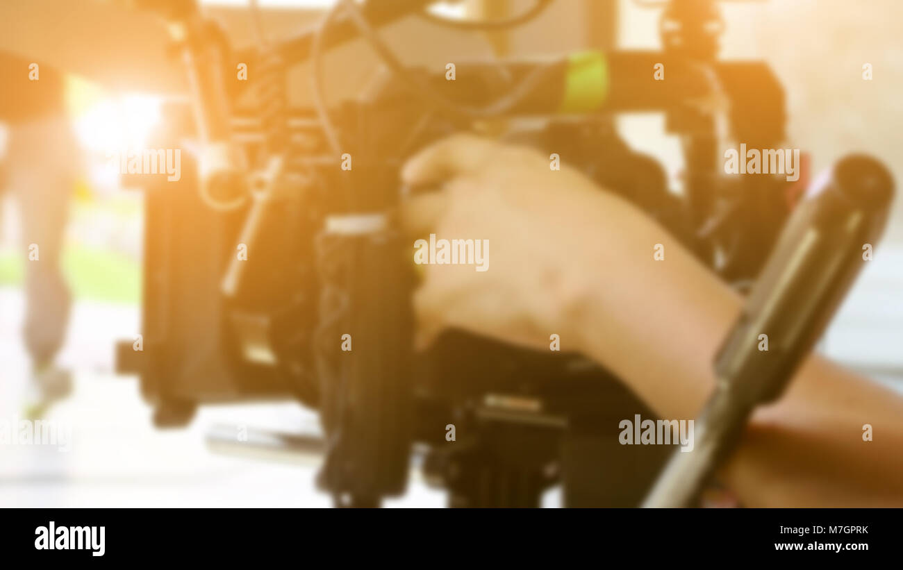 Cinema Camera on Film Set, Behind the scenes background, film crew ...