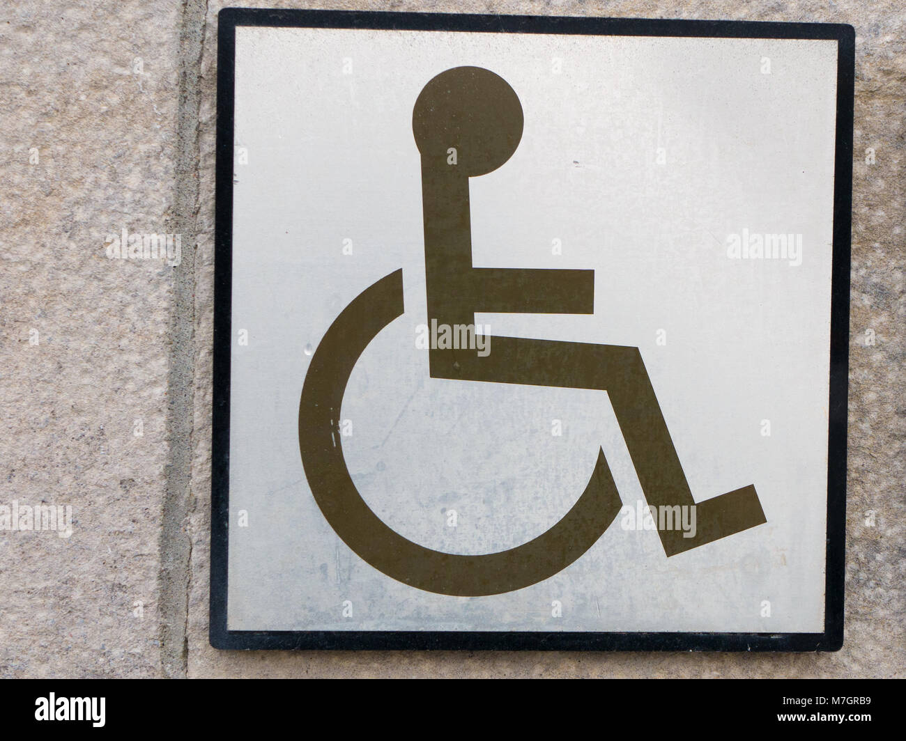 Wheelchair access sign for disabled Stock Photo - Alamy
