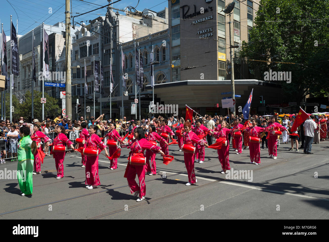 The Australia Day Parade when communities in Melbourne, Australia, from ...