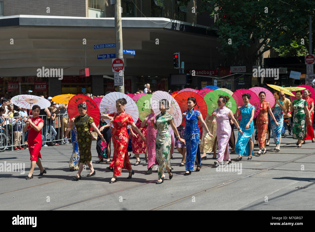 The Australia Day Parade when communities in Melbourne, Australia, from ...
