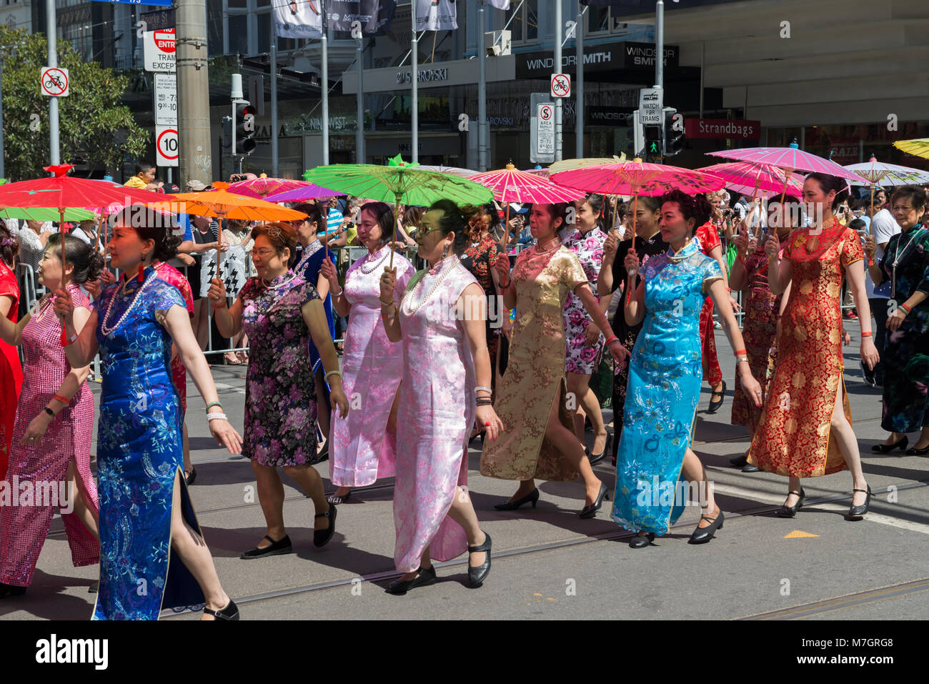 The Australia Day Parade when communities in Melbourne, Australia, from ...