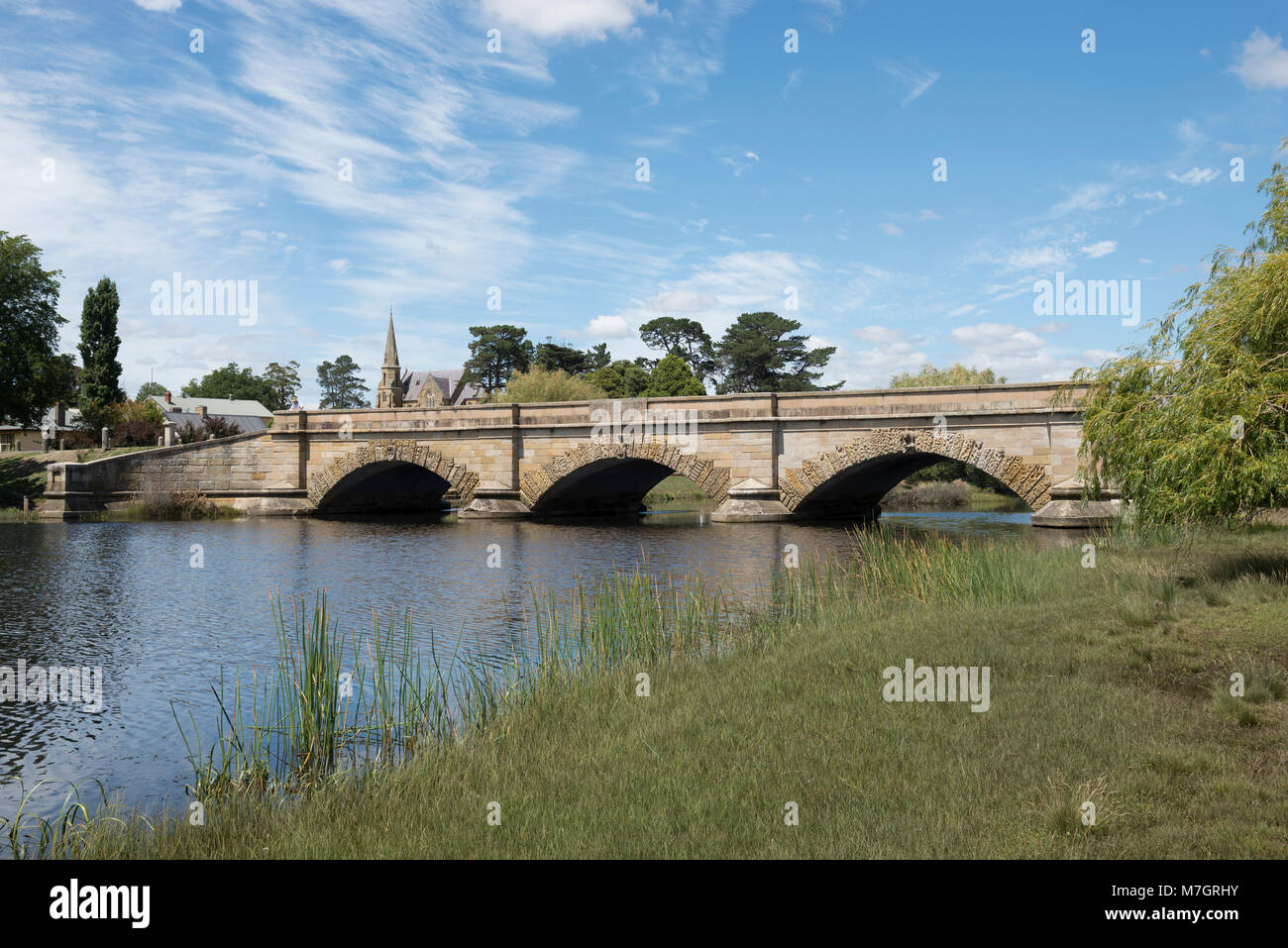 Ross Bridge on the Macquarie River in the Town of Ross, Tasmania. Built ...