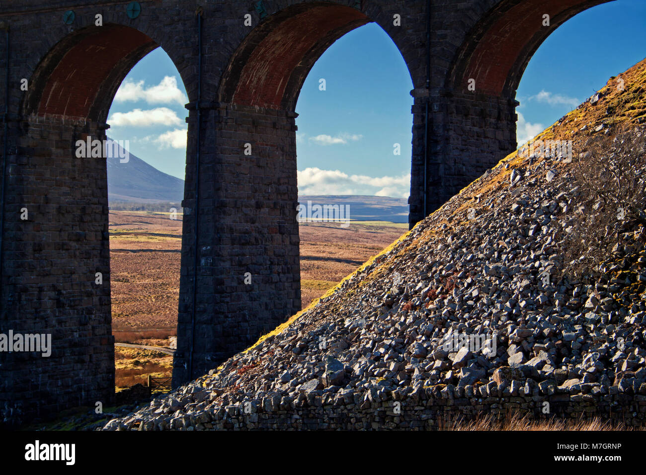 At the bottom of Whernside: looking through the arches of the ...
