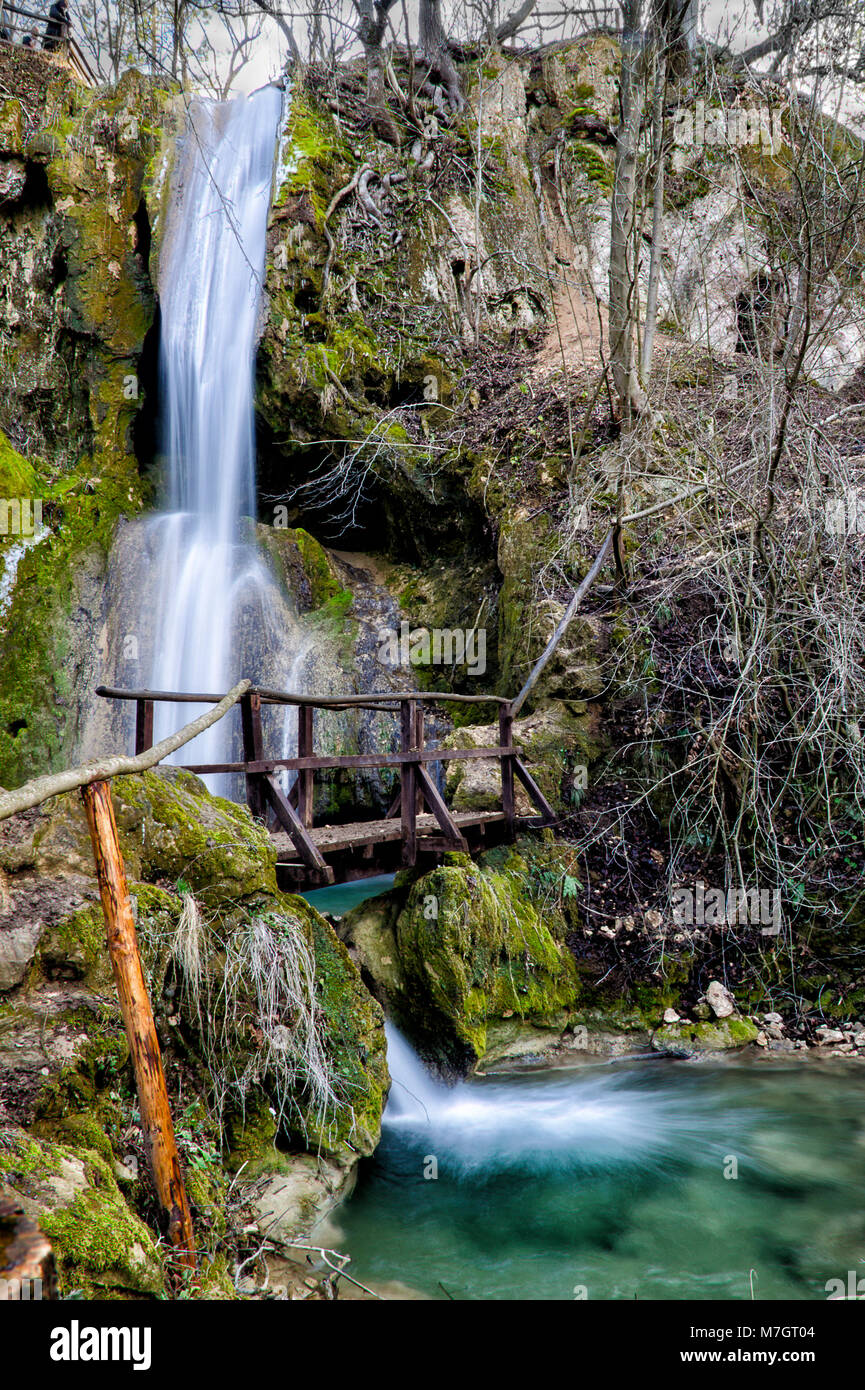 Waterfall long time exposure photography, water motion Stock Photo - Alamy
