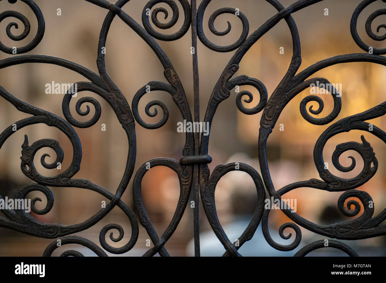 Decorative Metal Gate Texture Stock Photo - Alamy