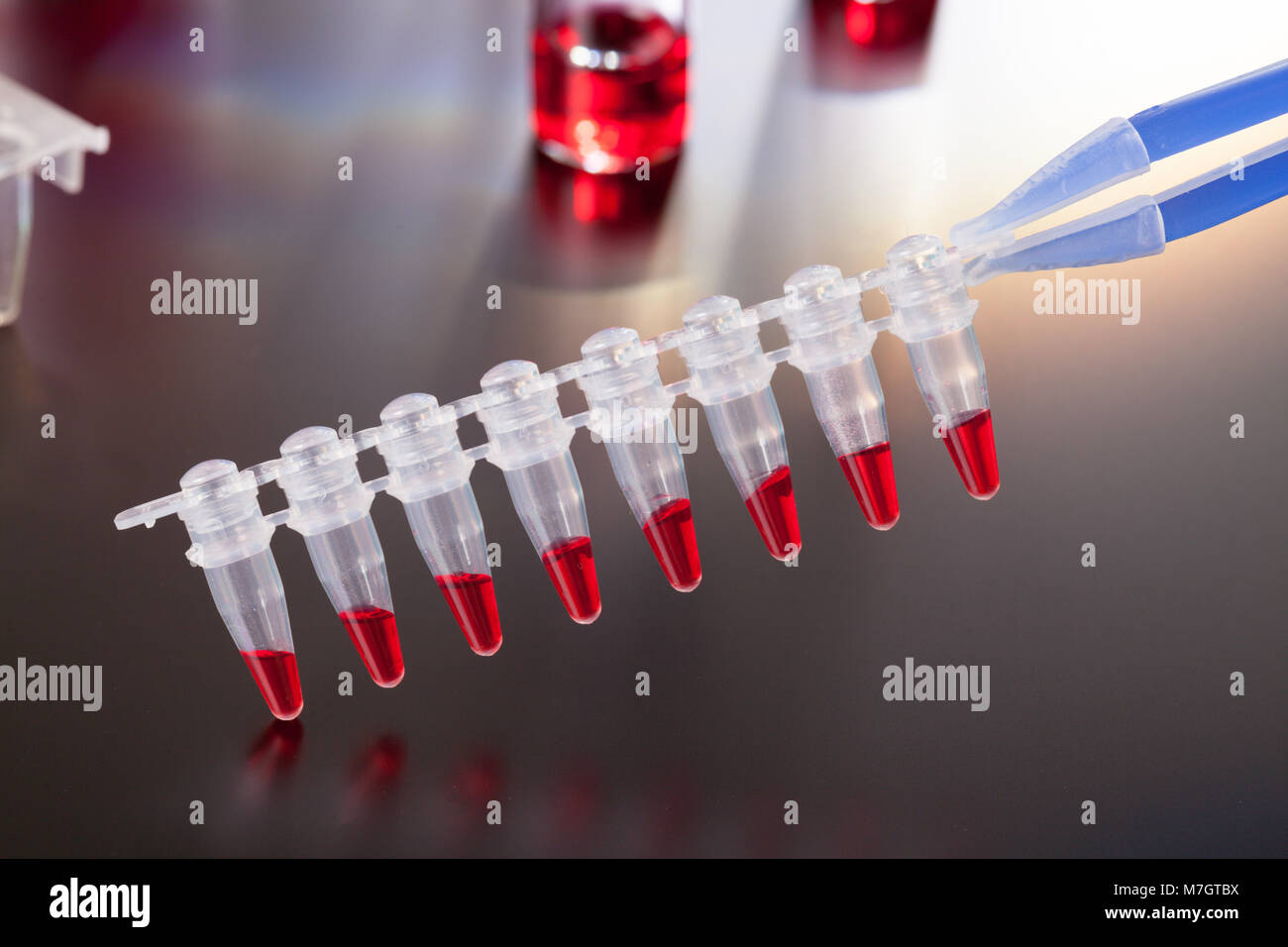 PCR micro tubes strips Stock Photo - Alamy