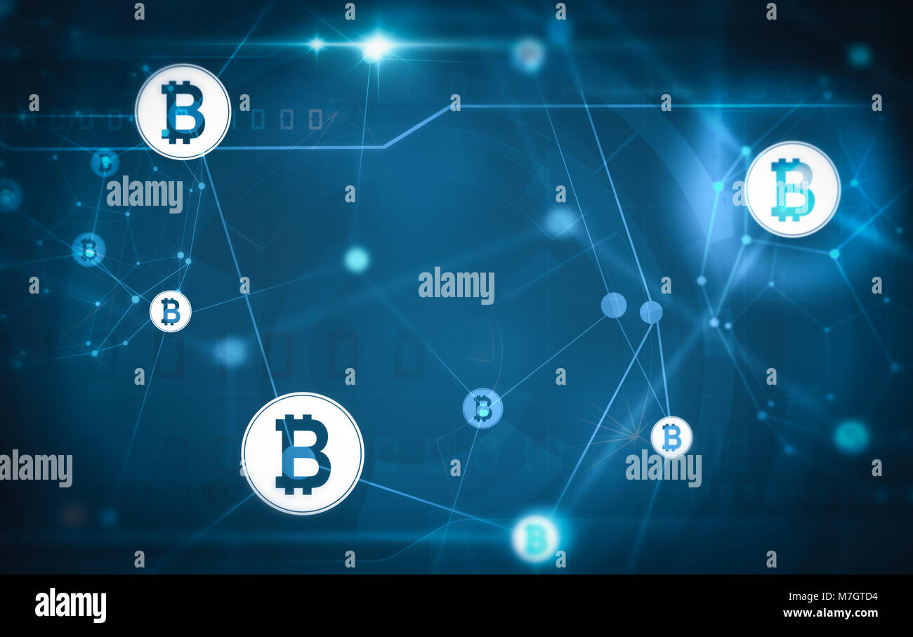 bitcoin network illustration Stock Photo - Alamy