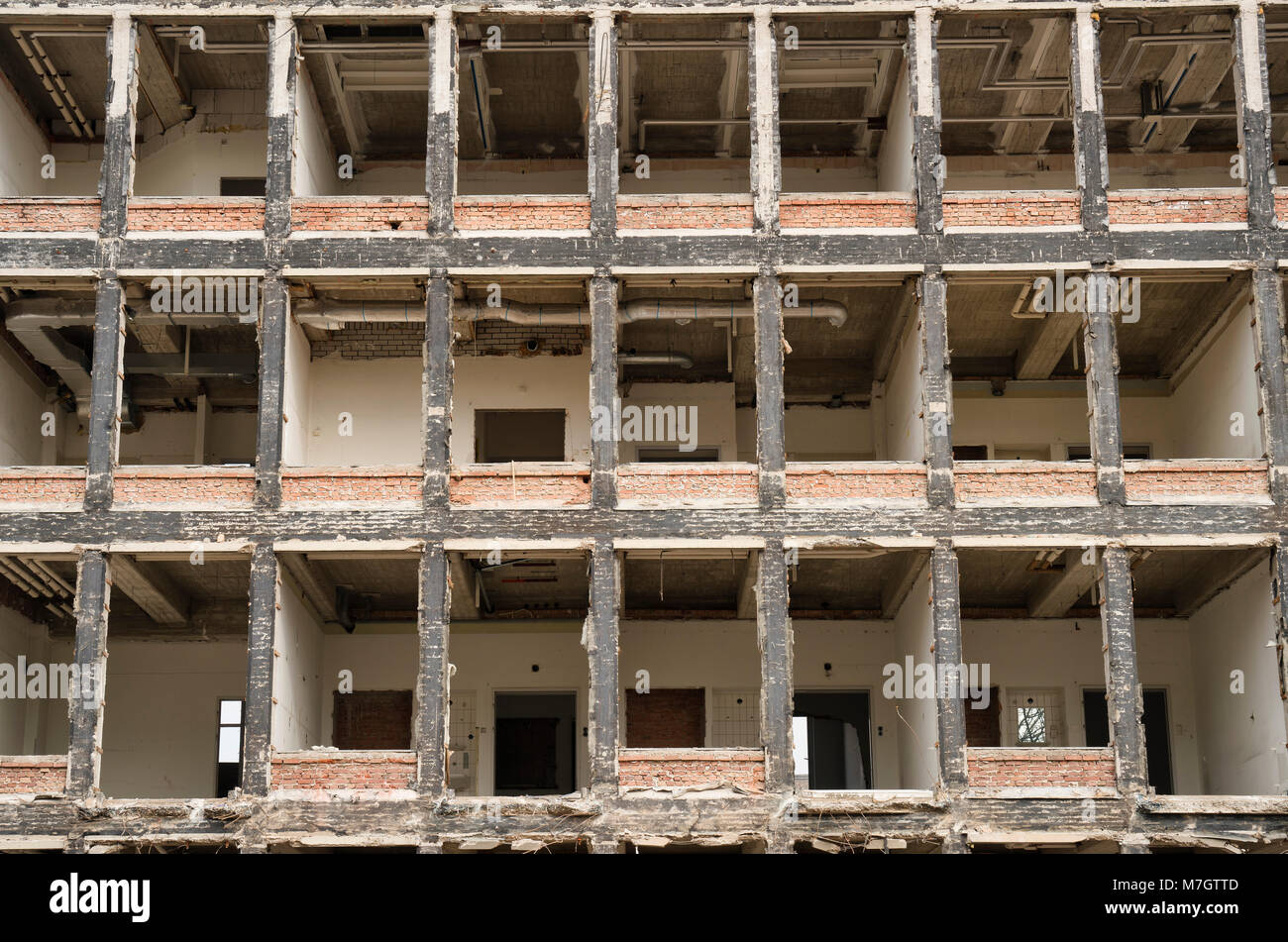 Old hospital building being demolished Stock Photo - Alamy