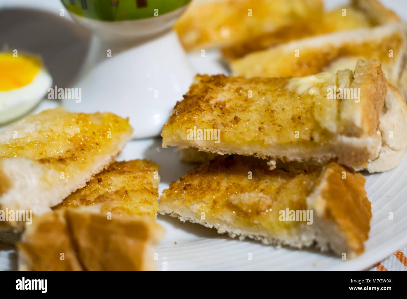 Boiled egg and sold soldiers hi-res stock photography and images - Alamy