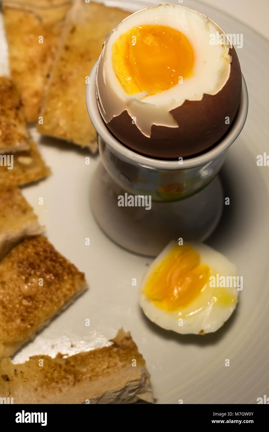boiled egg and sold soldiers Stock Photo - Alamy
