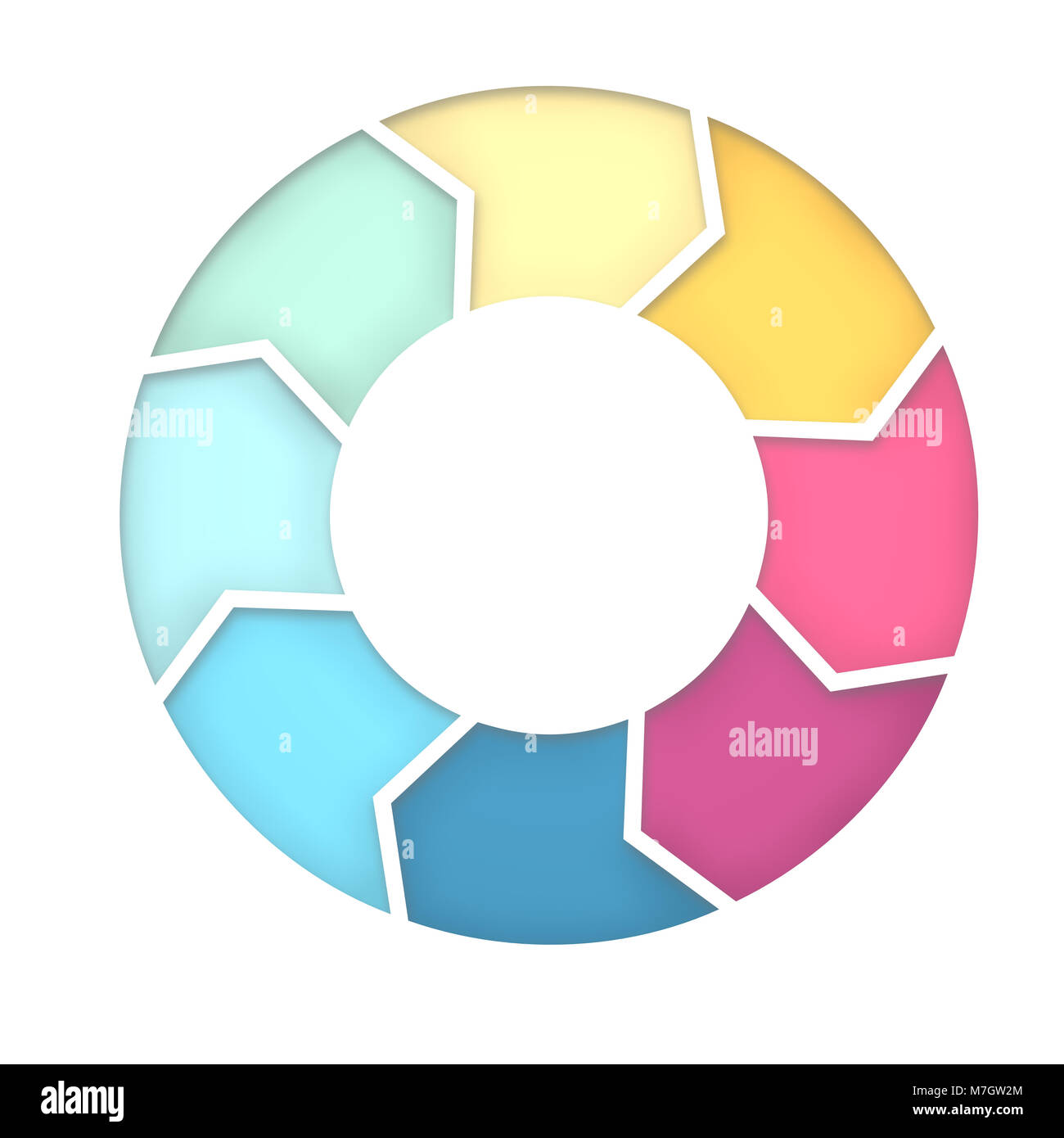 8 steps diagram for presentation background. Eight arrows for cyclic ...
