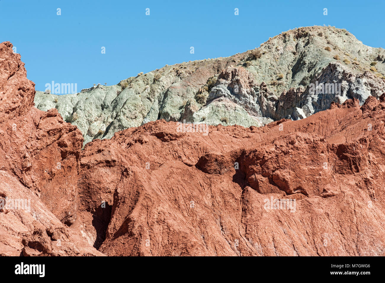 Rainbow Valley (Valle Arcoiris), in the Atacama Desert in Chile. The ...