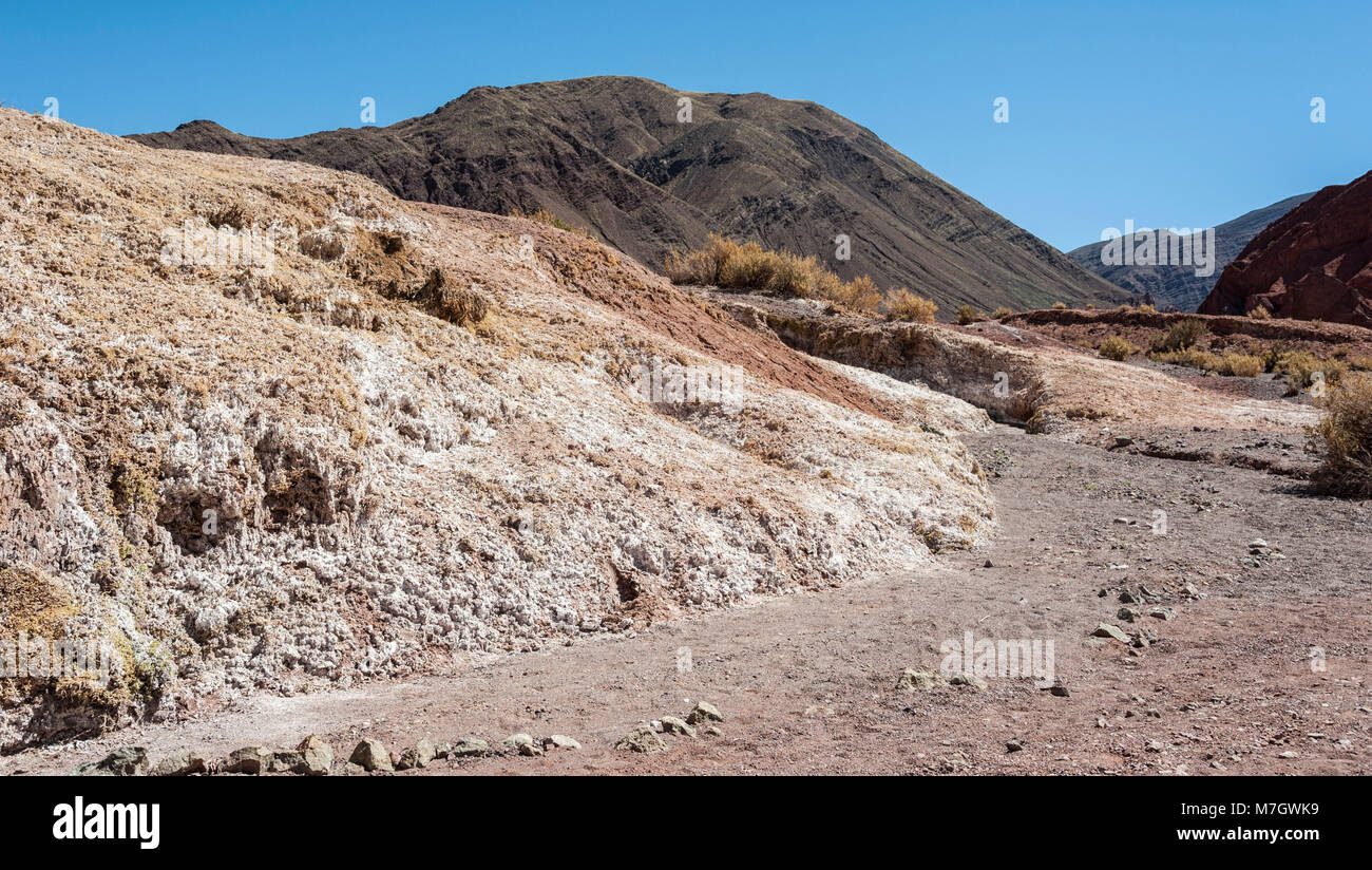 Rainbow Valley (Valle Arcoiris), in the Atacama Desert in Chile. The ...