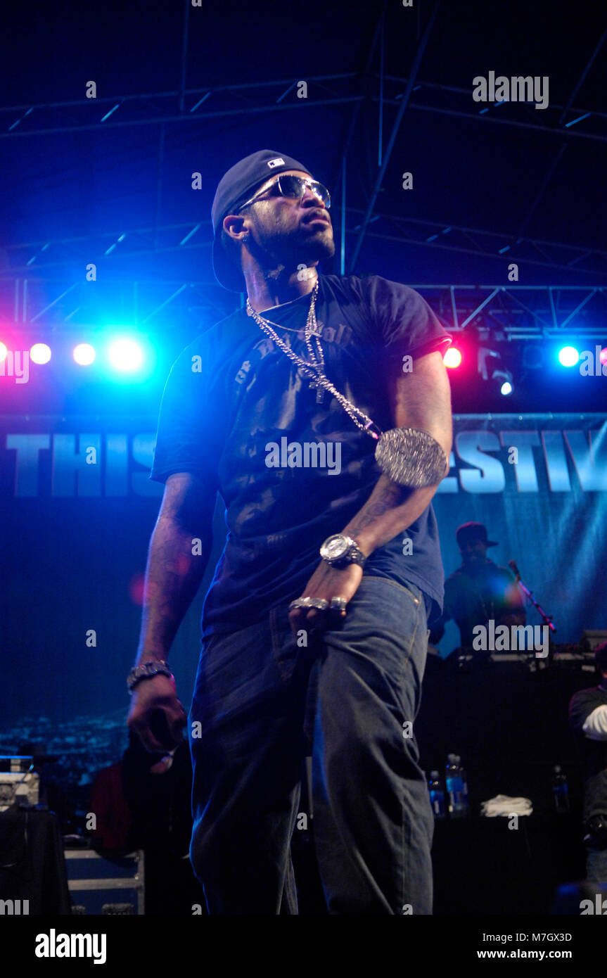 Rapper Lloyd Banks of G-Unit performs at the This is 50 Festival at ...