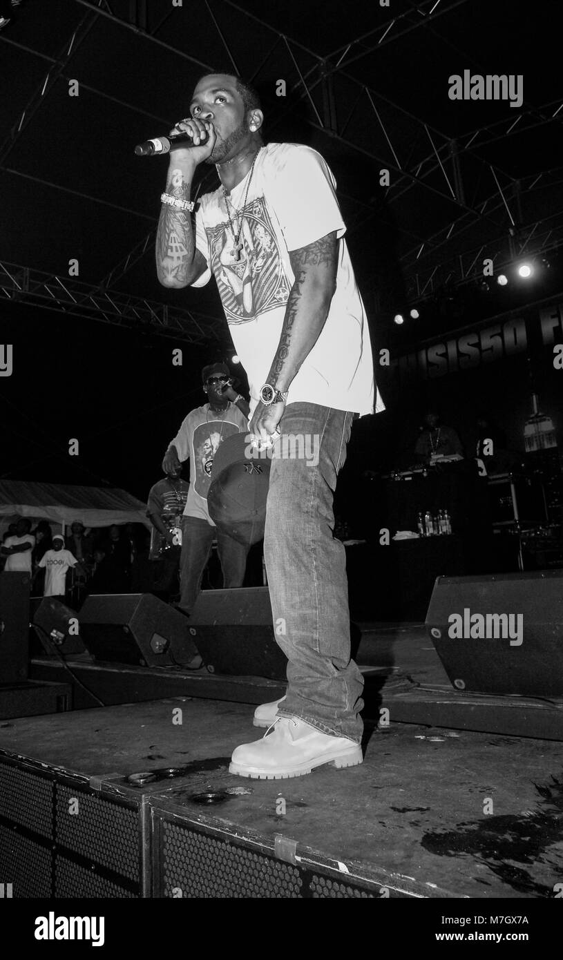 Rapper Lloyd Banks of G-Unit performs at the This is 50 Festival at ...