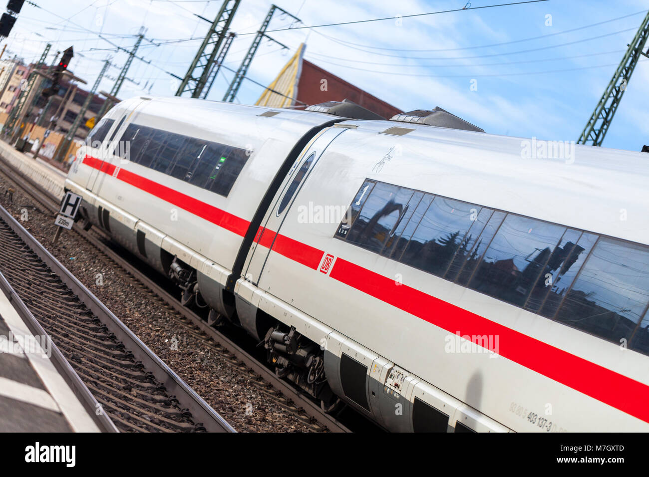 FUERTH / GERMANY - MARCH 11, 2018: ICE 3, intercity-Express train from ...