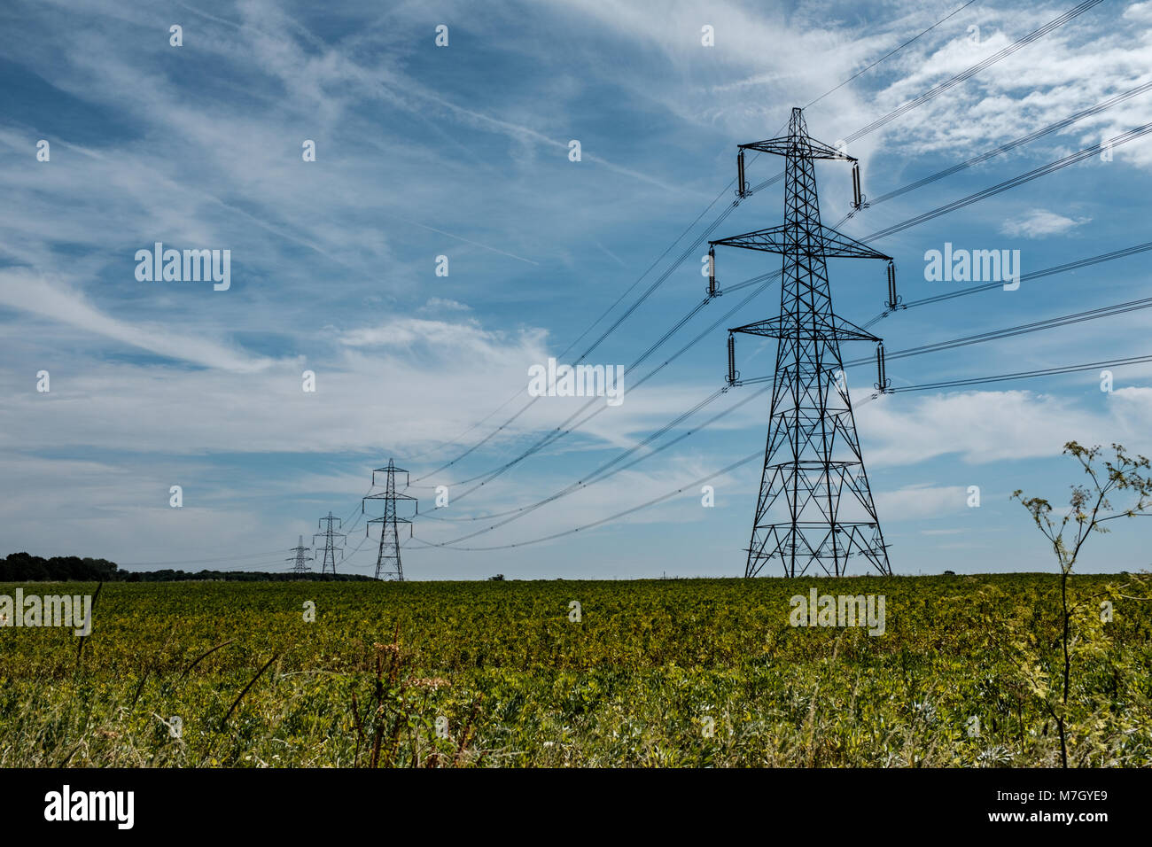 High voltage pylon in the countryside hi-res stock photography and ...