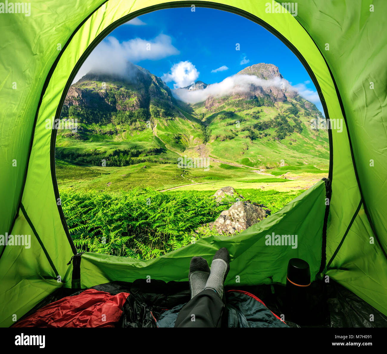 Camping in Scottish highland in summer, UK Stock Photo - Alamy