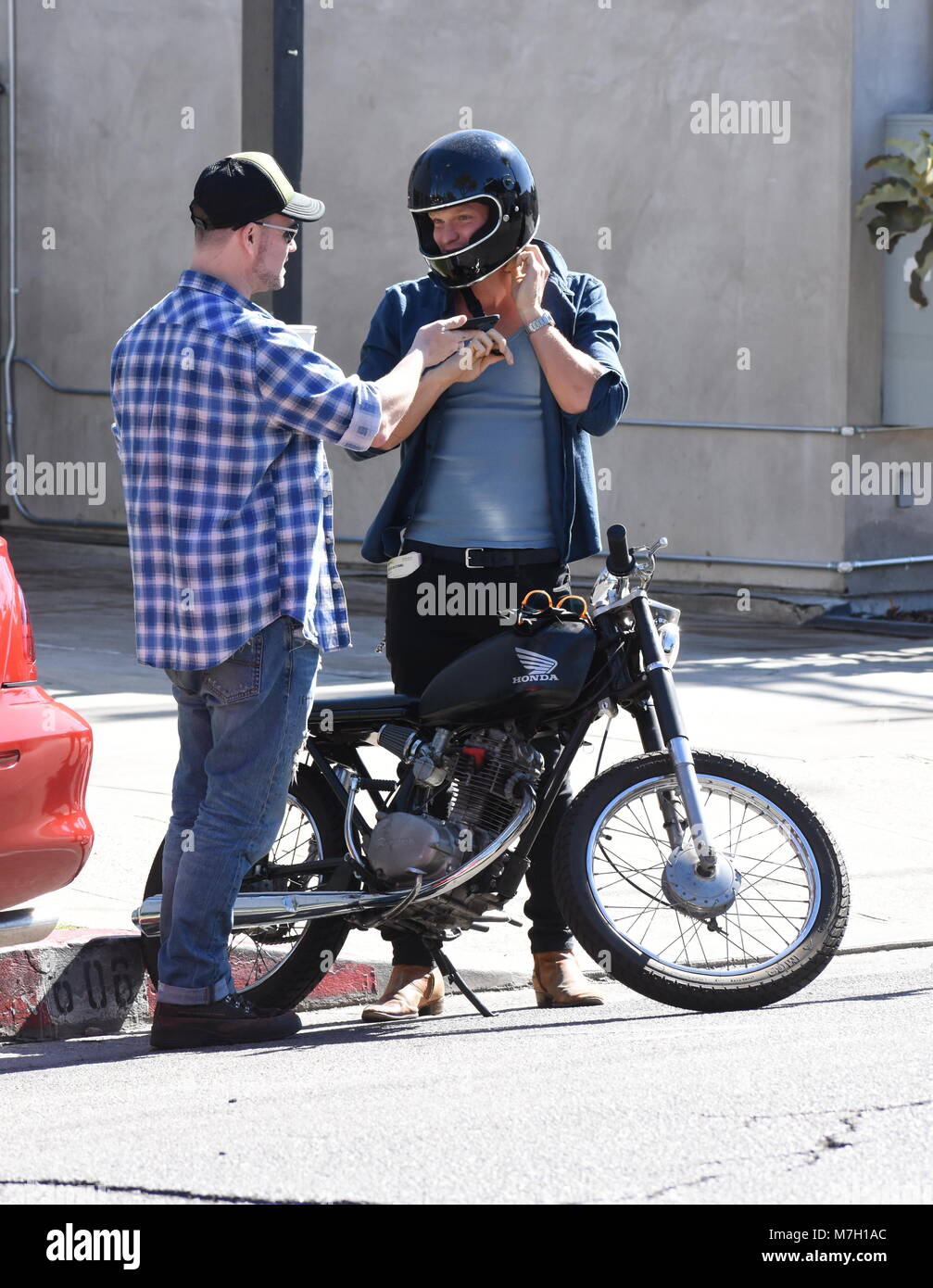 Cody Simpson takes his motorcycle for a ride Featuring: Cody Simpson ...