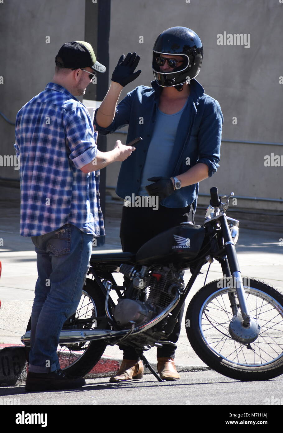 Cody Simpson takes his motorcycle for a ride Featuring: Cody Simpson ...