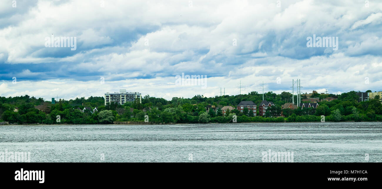 View of the Hull skyline from across the Ottawa river Stock Photo - Alamy