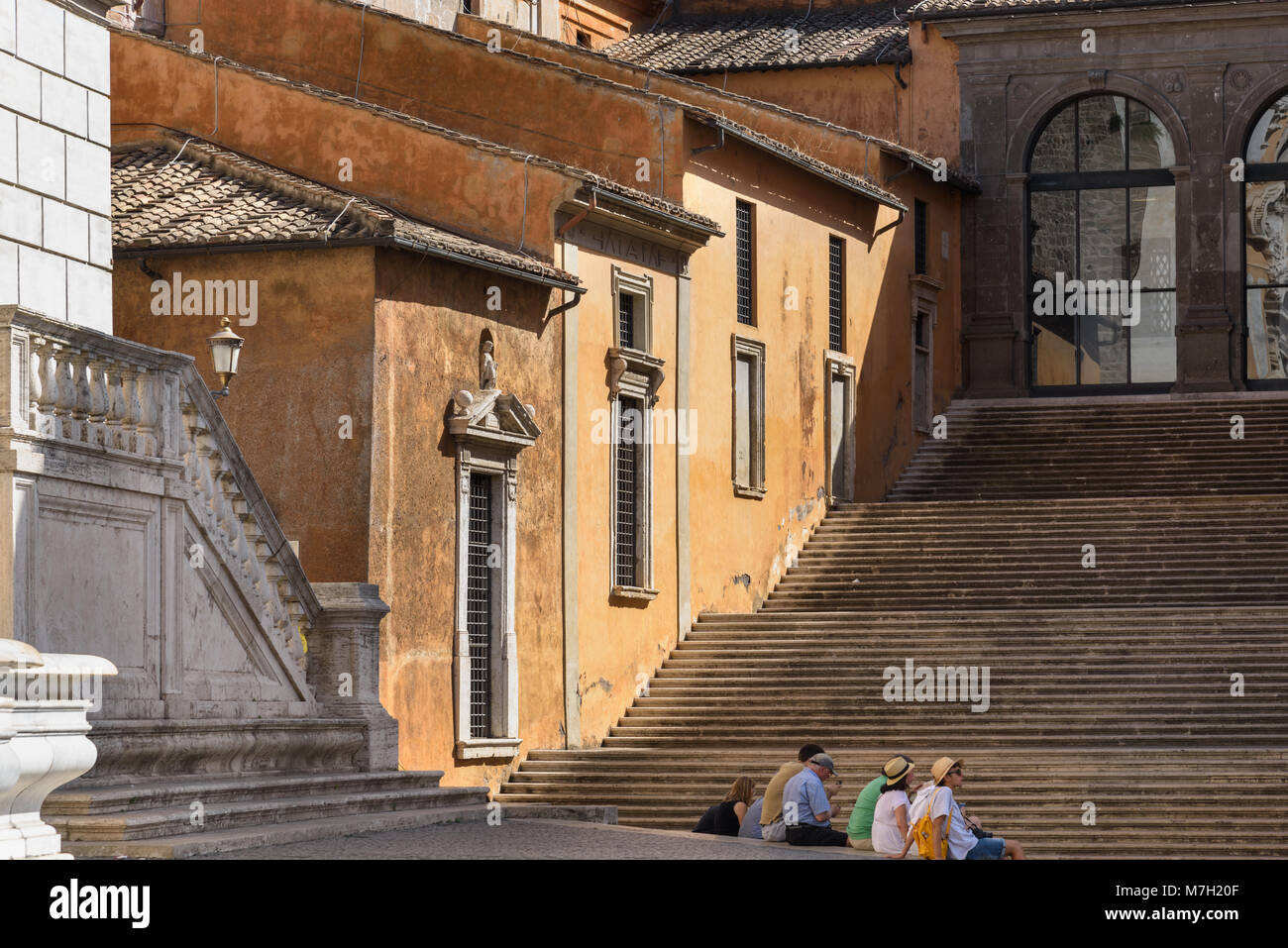 Old buildings, Capitoline Hill, Piazza Del Campidoglio, Rome, Italy ...