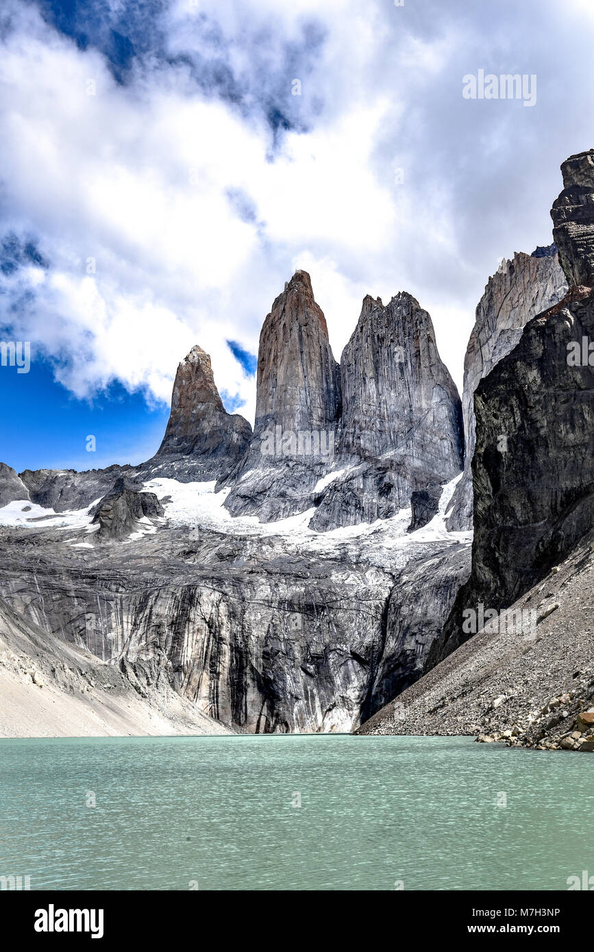 Base of the Towers (Base Las Torres), Torres del Paine National Park ...