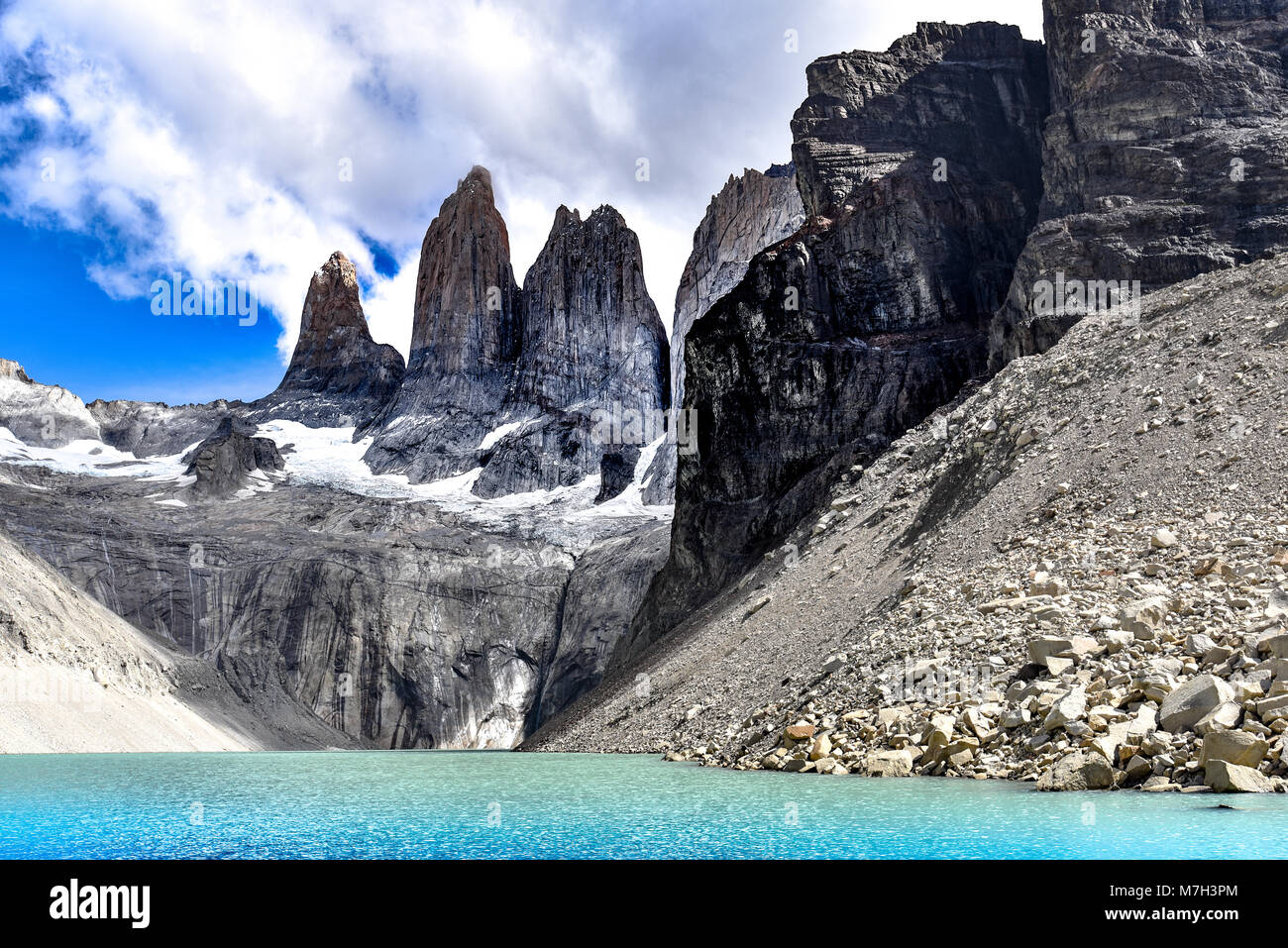 Base of the Towers (Base Las Torres), Torres del Paine National Park ...