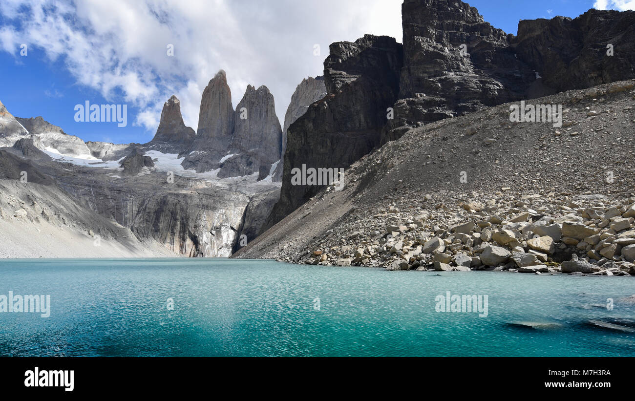 Base of the Towers (Base Las Torres), Torres del Paine National Park ...